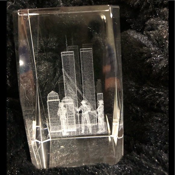 Accents | Crystal Twin Towers Paperweight | Poshmark